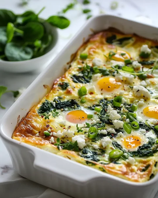 Best Spinach & Feta Egg Casserole